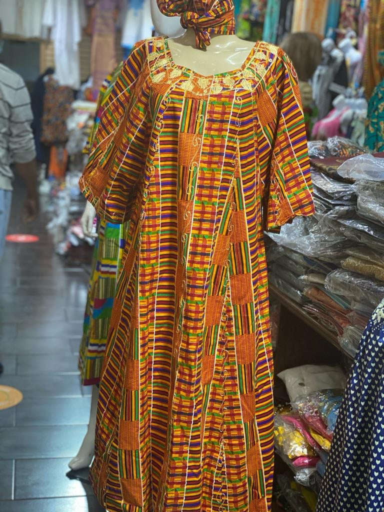 Shayne Print Dress and Headwrap Set – Glamorous Chicks Headwraps